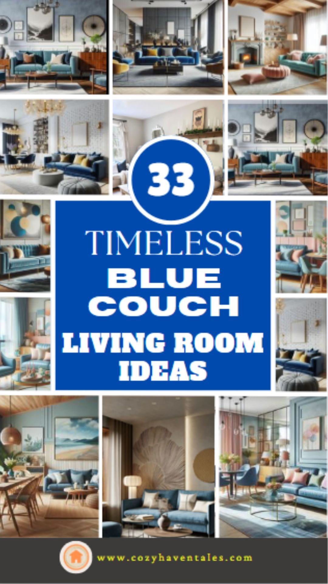 33 Blue Couch Living Room Inspirational Ideas | Cozy Haven Tales