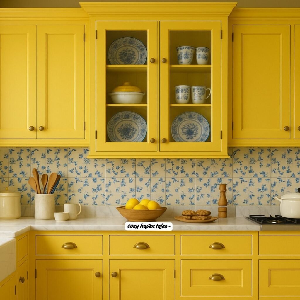 22 Inspiring Yellow Kitchen Cabinets for a Bold, Beautiful Home | Cozy ...