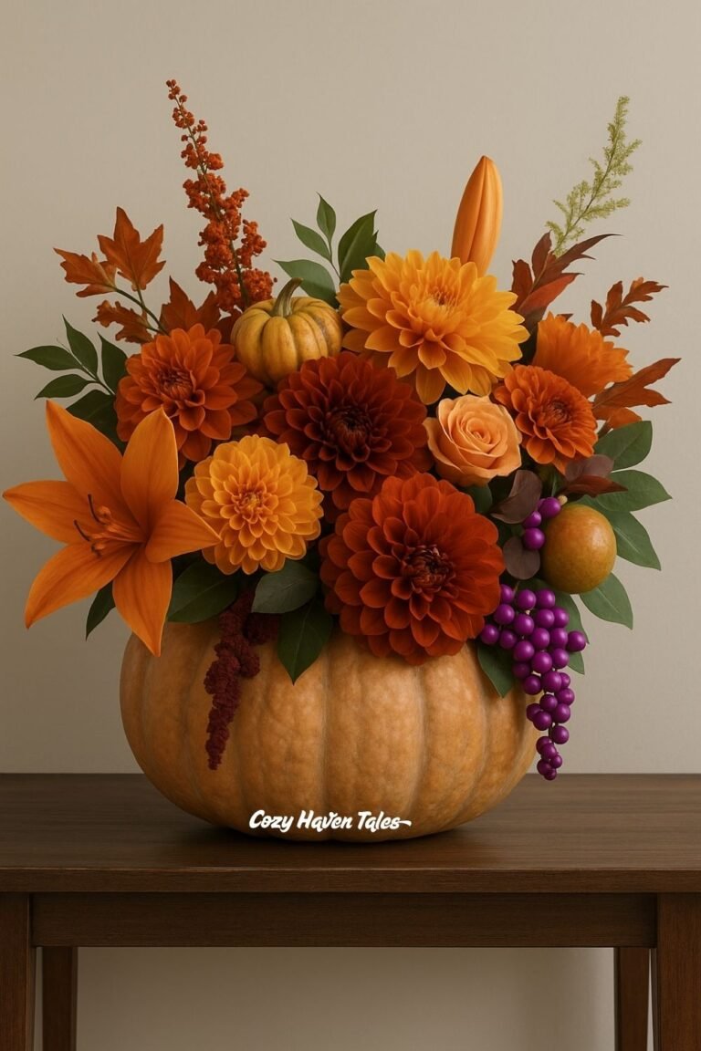 25+ Beautiful Pumpkin Floral Arrangements to Try This Fall | Cozy Haven ...