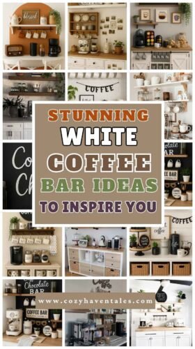 25 Wonderful White Coffee Bar Ideas You Will Love | Cozy Haven Tales