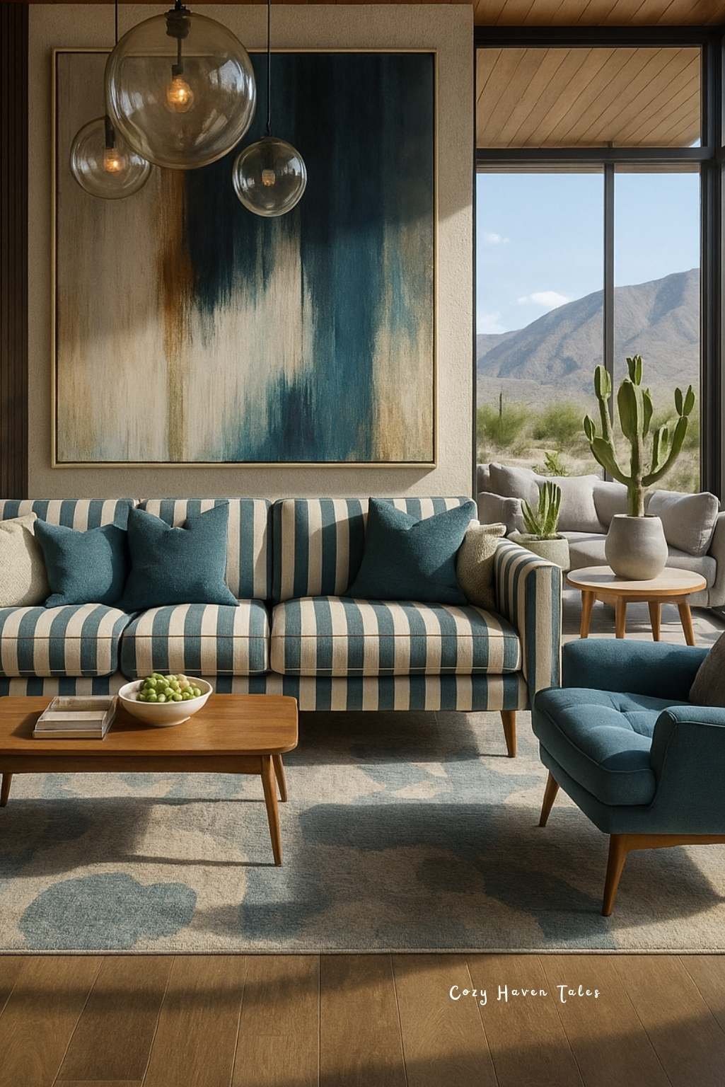 Designers Share 9 Smart Tips for Styling a Blue Couch | Cozy Haven Tales