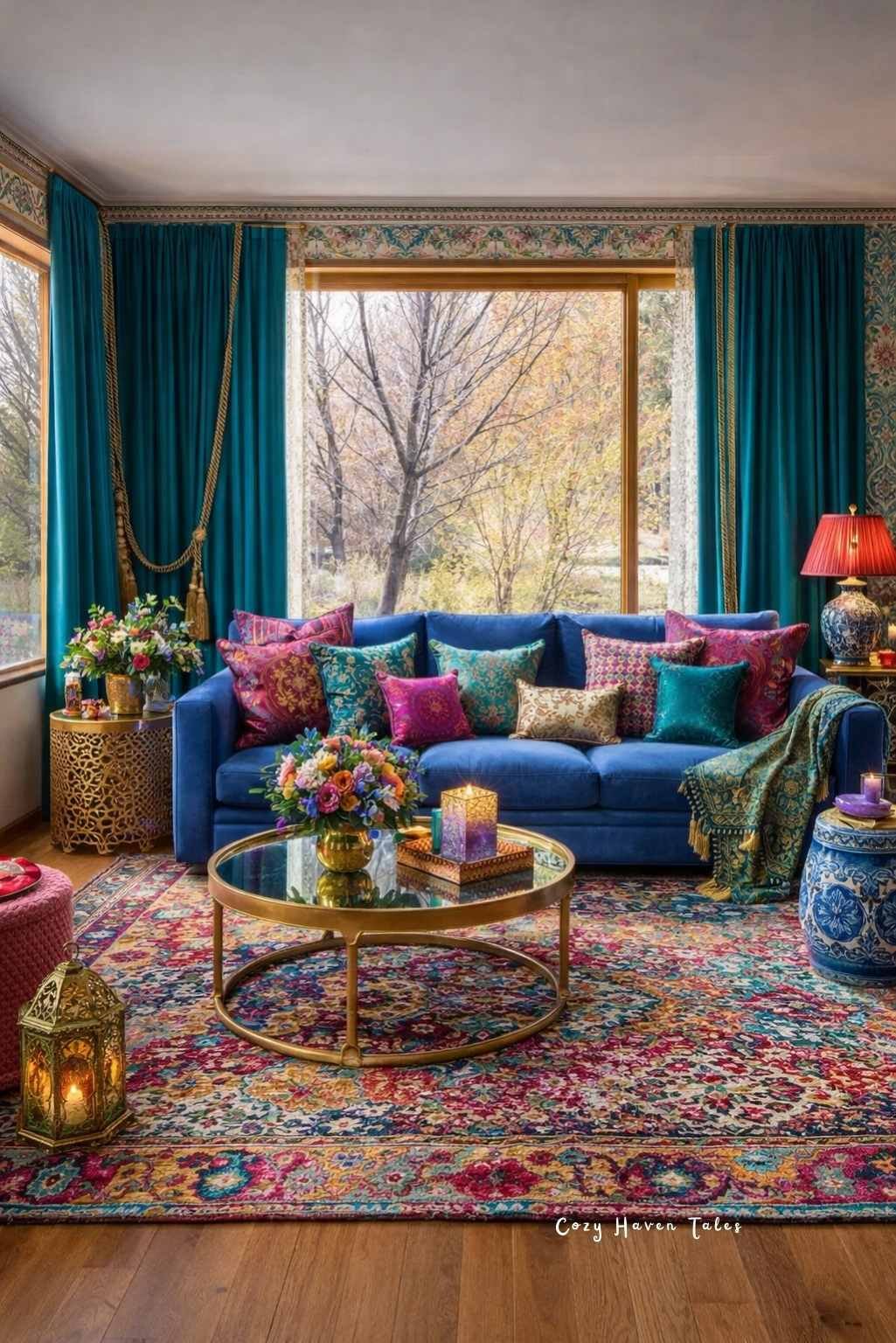 Designers Share 9 Smart Tips for Styling a Blue Couch | Cozy Haven Tales